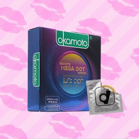 Okamoto Mega Dot 1 กล่อง (3 ชิ้น)