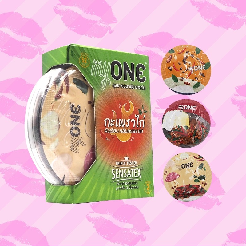 myONE กะเพราไก่ 1 กล่อง (3 ชิ้น)