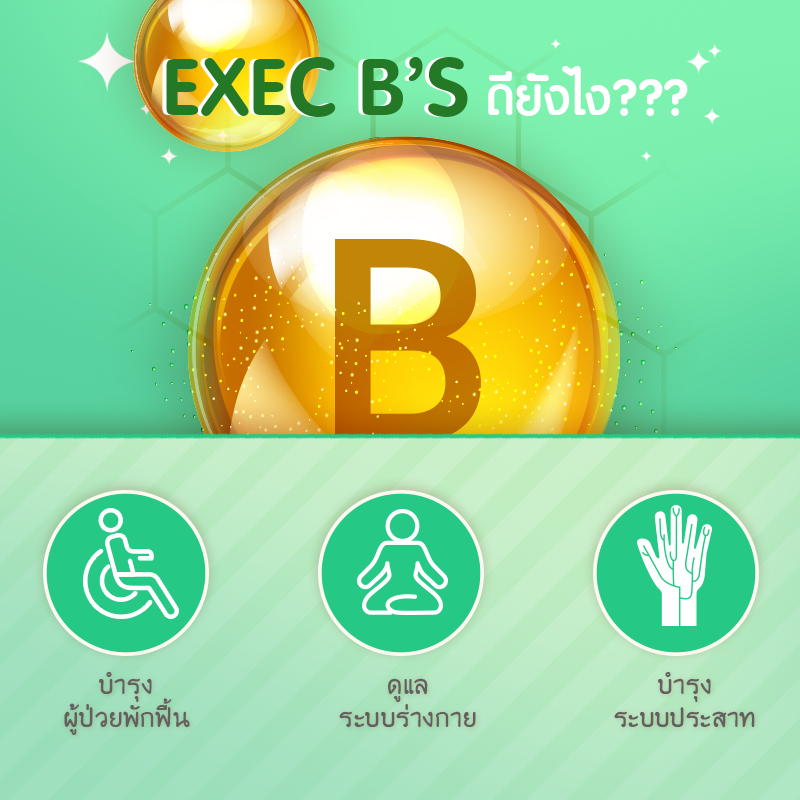 Blackmores Exec B's บรรจุ 60 เม็ด (ขวดเล็ก) | แบลคมอร์ส เอ็กเซ็ก บีส์ ...